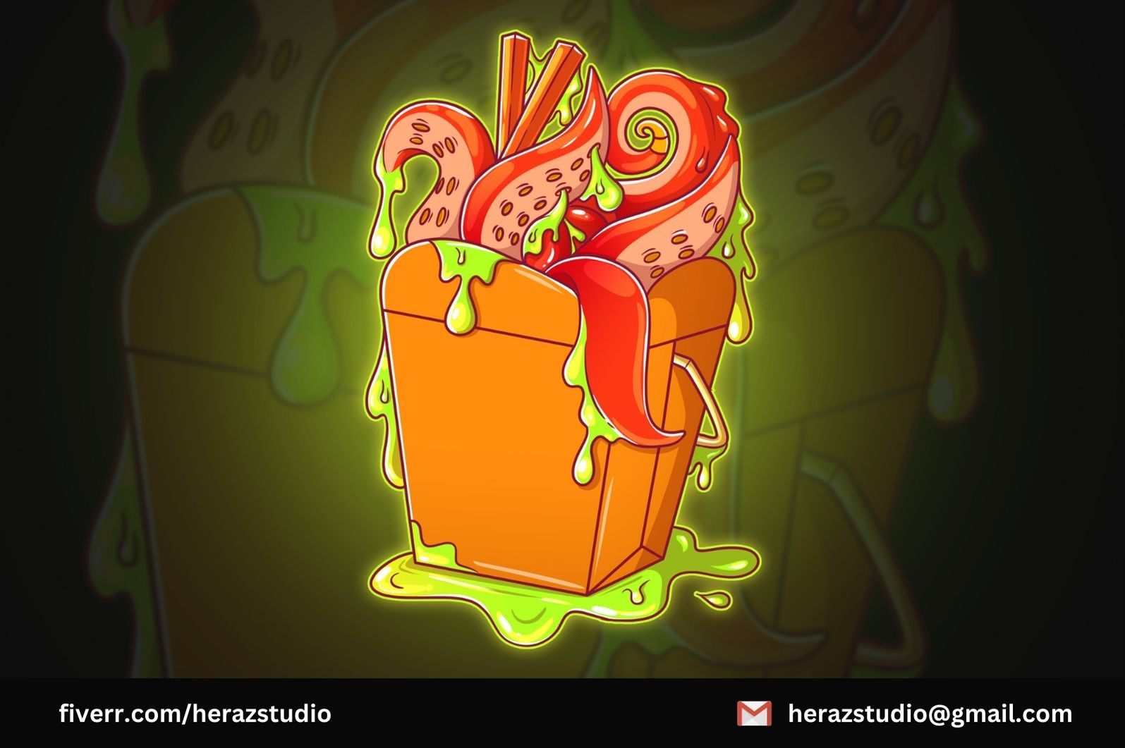 Melting cartoon character illustration by Heraz Studio on Dribbble