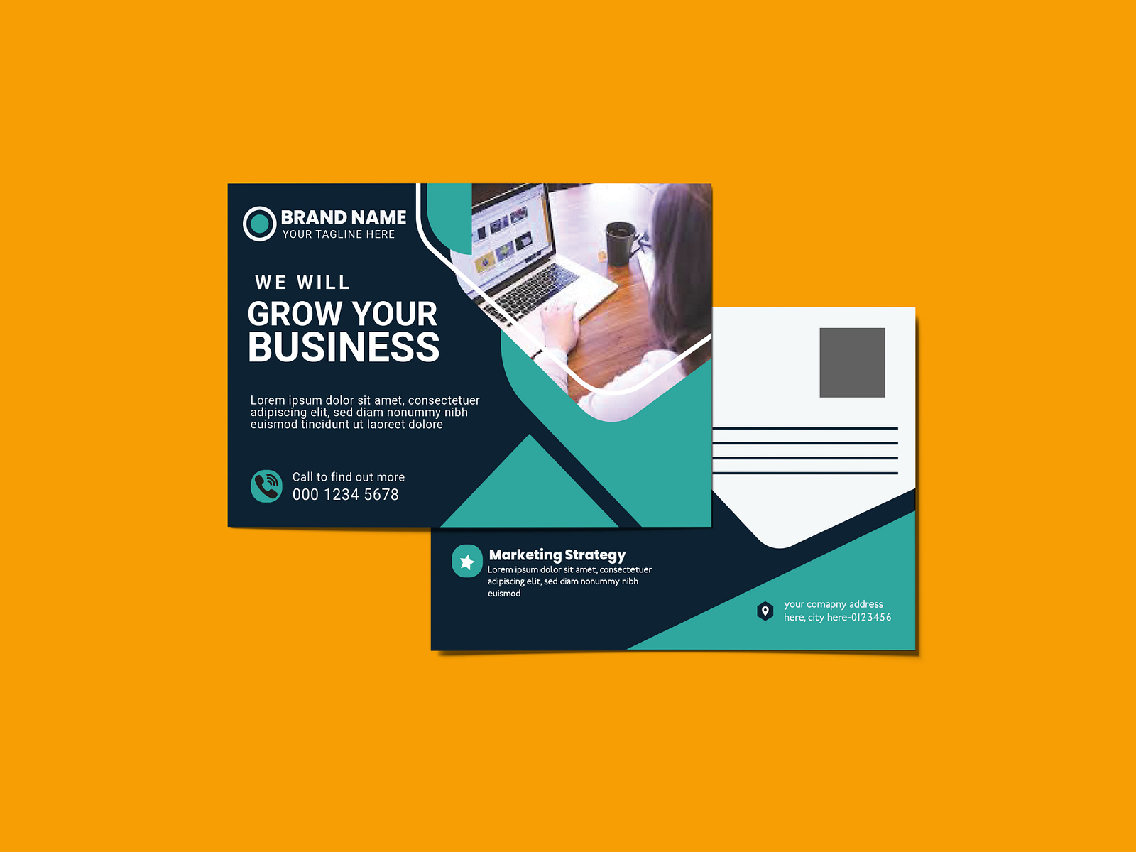 Postcard design || Print Design by Rafia Begum on Dribbble