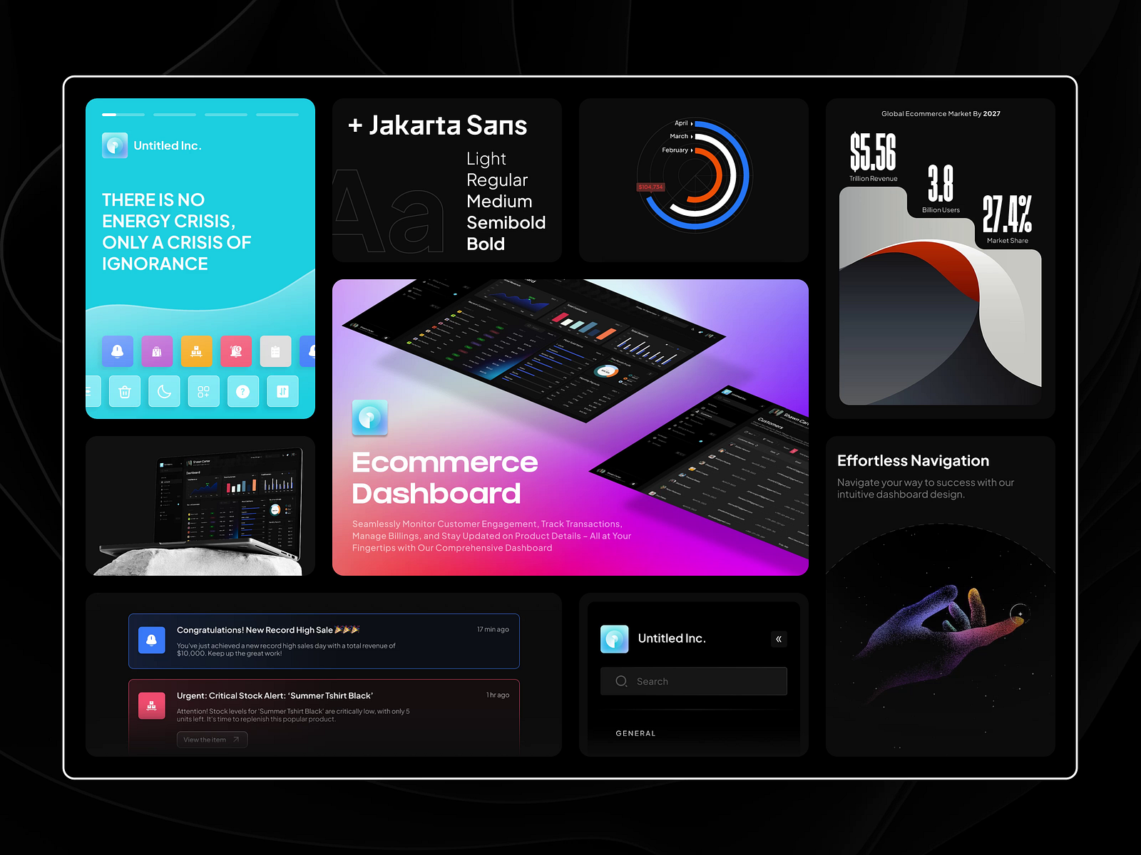 Bento Style Dashboard Components Interaction by Zared on Dribbble