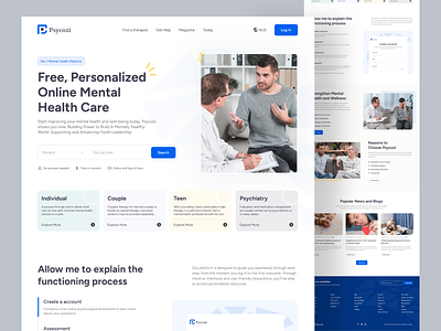 Mental Health Website Design by Nasim ⛹🏻‍♂️ for Artiflow UI/UX Agency ...