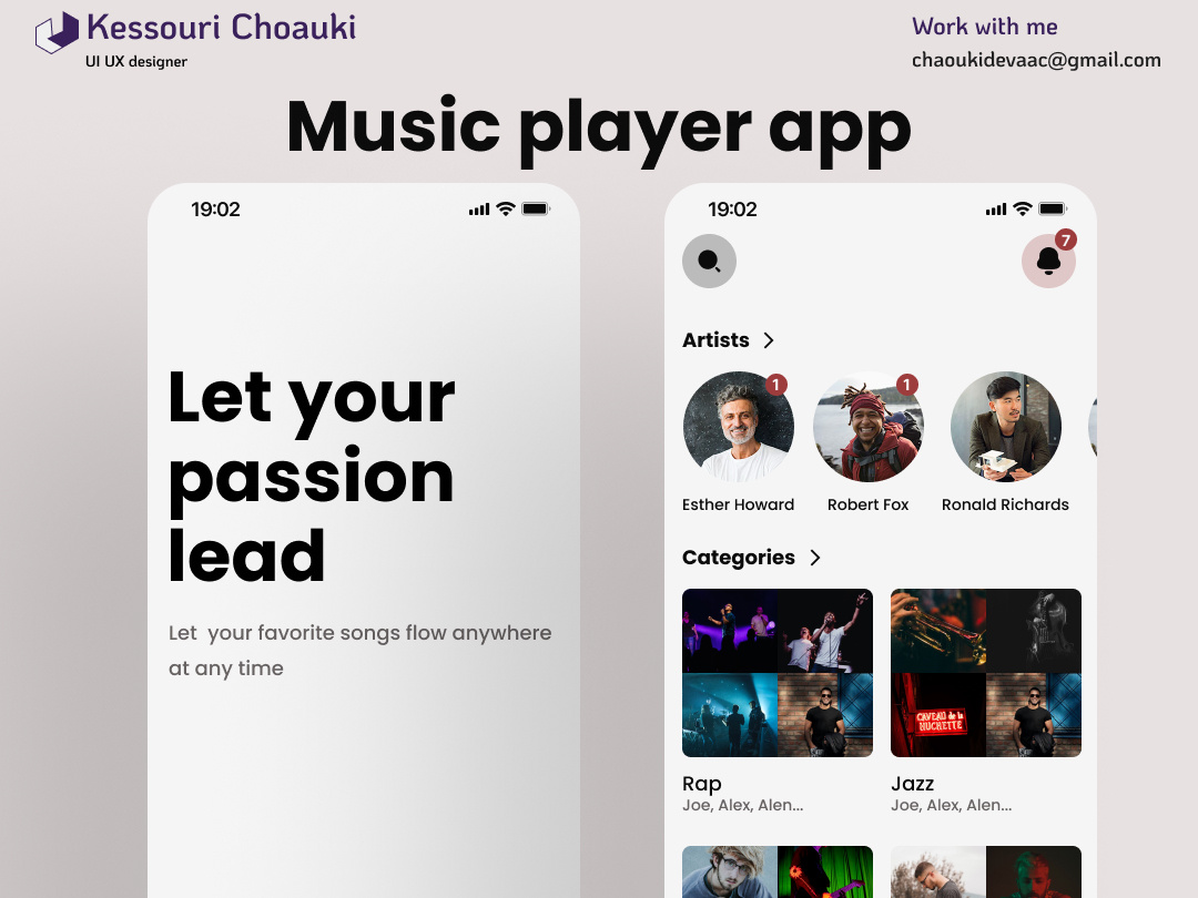 Music Player UI by KESSOURI Chaouki on Dribbble