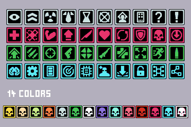Free Skill 32×32 Icons for Cyberpunk Game by 2D Game Assets on Dribbble