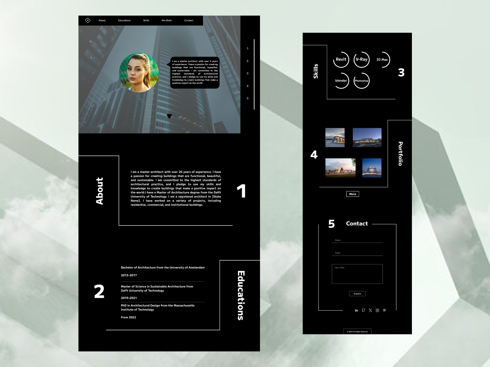 Personal Website Sample by Alireza Mansuri on Dribbble