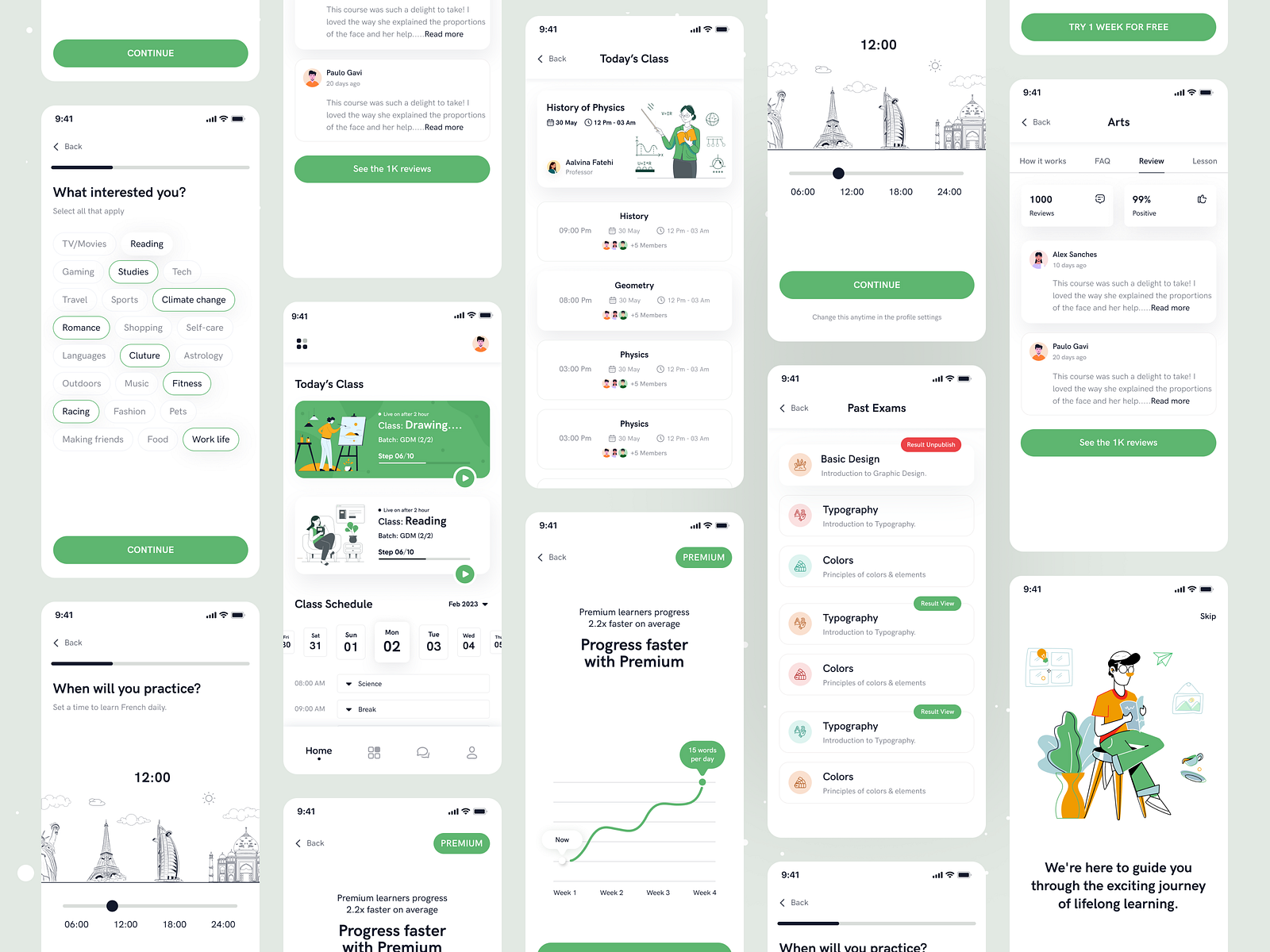 Education App UI by Ofspace UX/UI on Dribbble