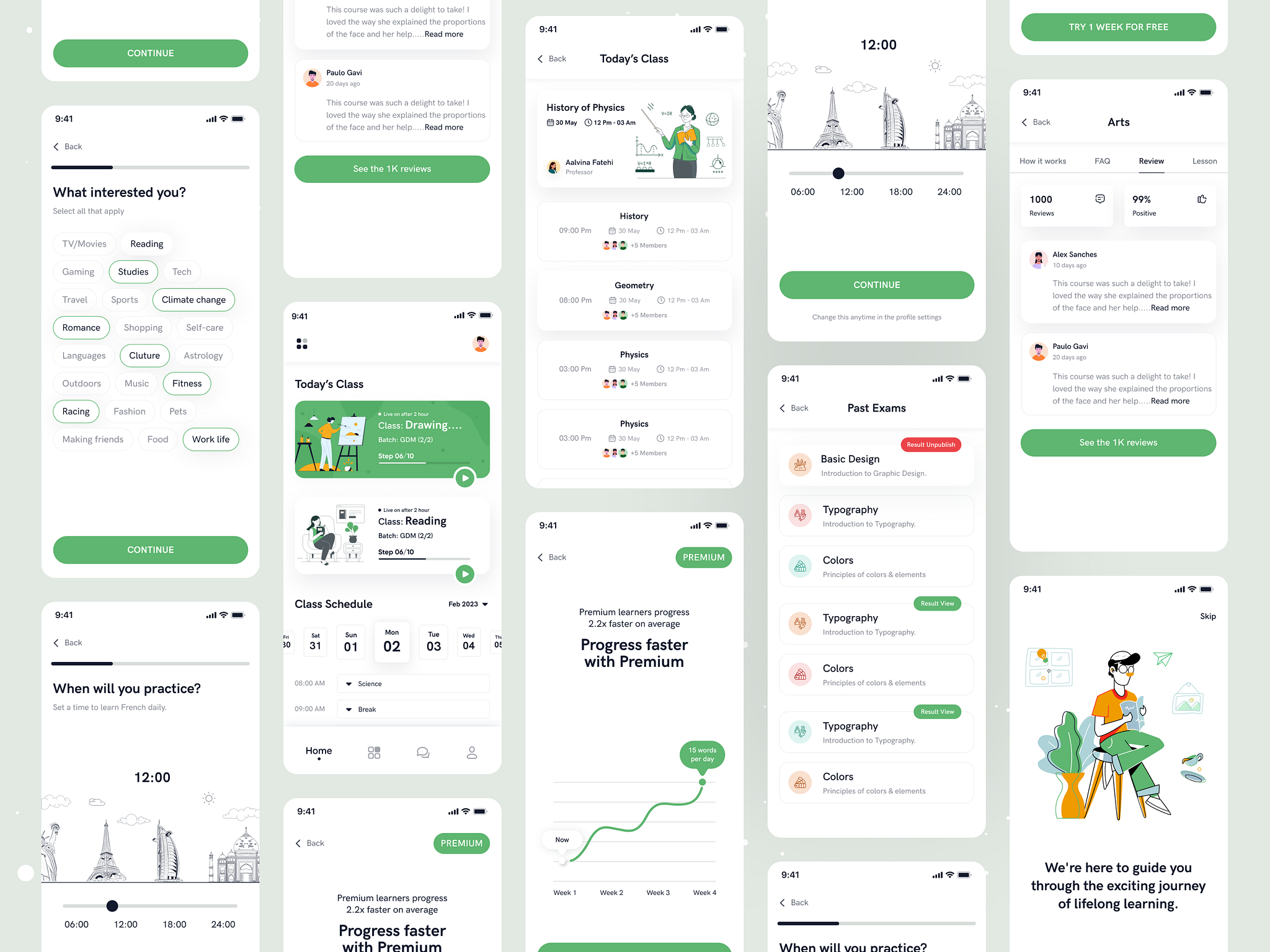Education App UI by Ofspace UX/UI on Dribbble