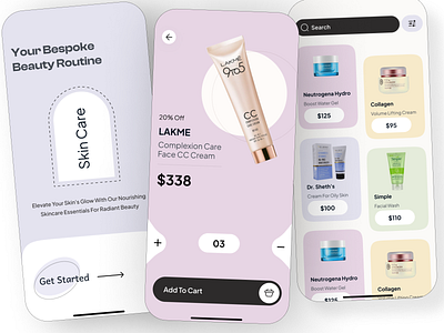 Skincare app design mobile app by lazy kar for LazyInterface UI UX Team ...