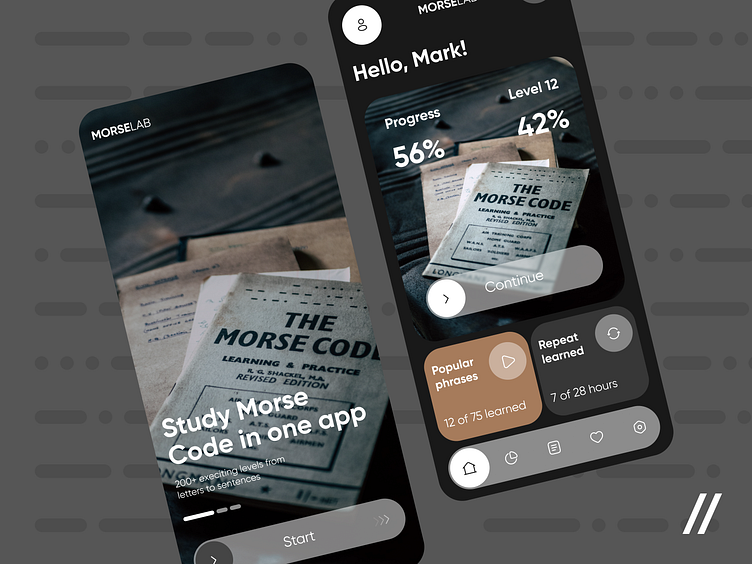 A Morse Code Learning Mobile iOS App by Purrweb UI/UX Agency on Dribbble