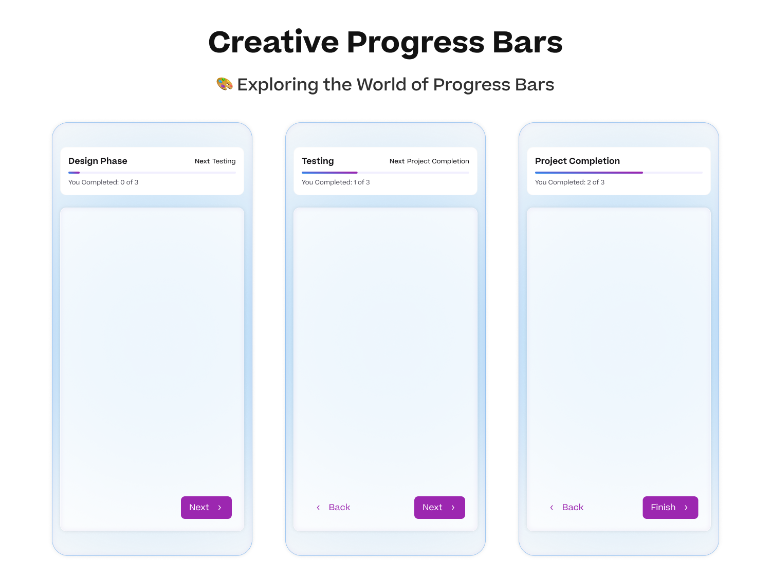 Creative Progress Bars by Mohamed Elmansy on Dribbble