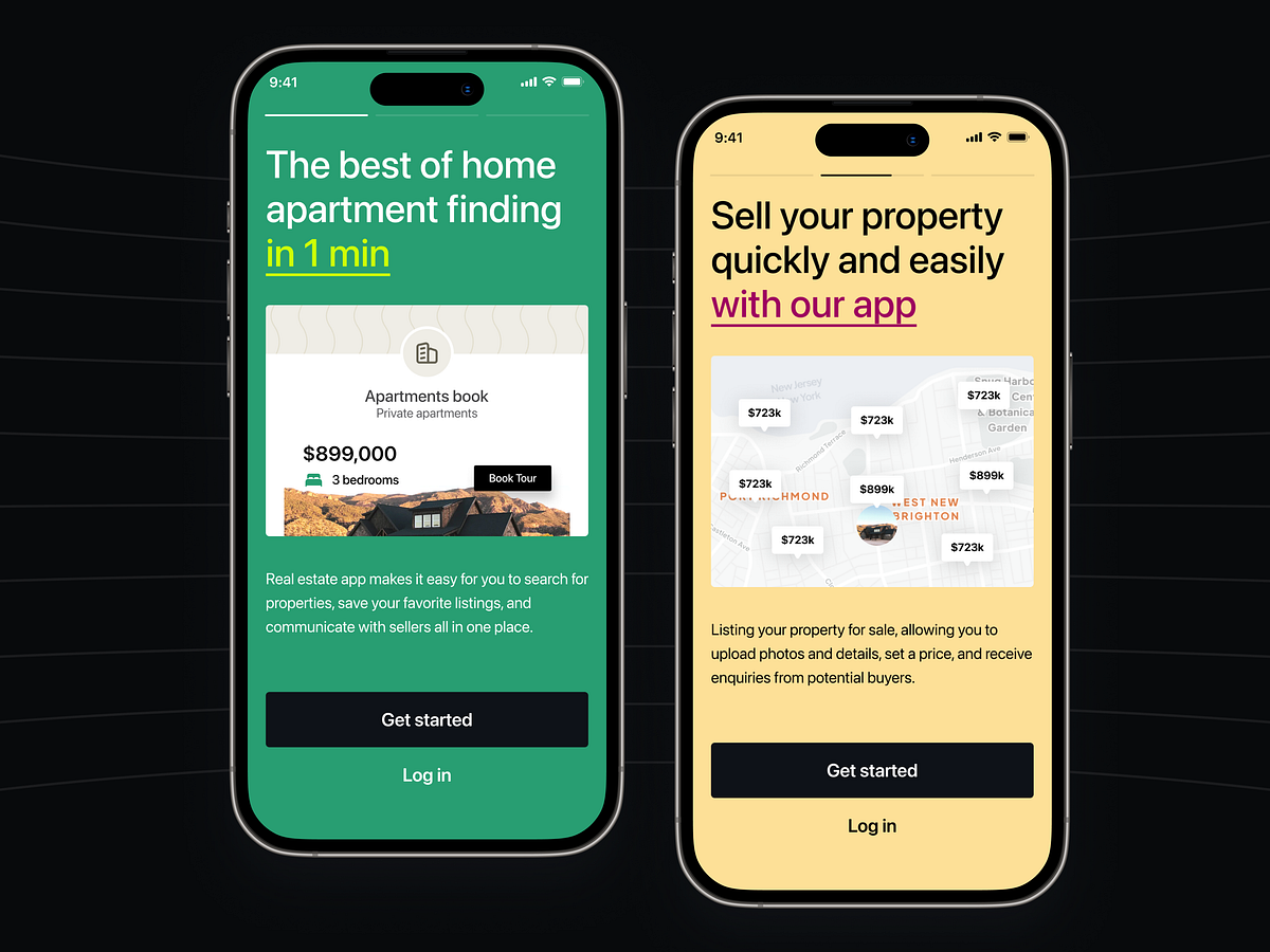 Real Estate App - Onboarding Screens by Shahid Miah UI UX Designer on ...