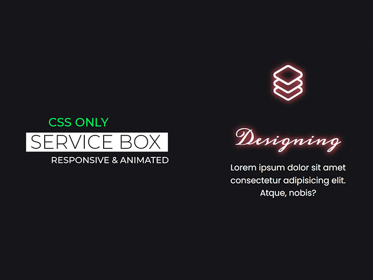 Animated Responsive Service Section by divinectorweb on Dribbble