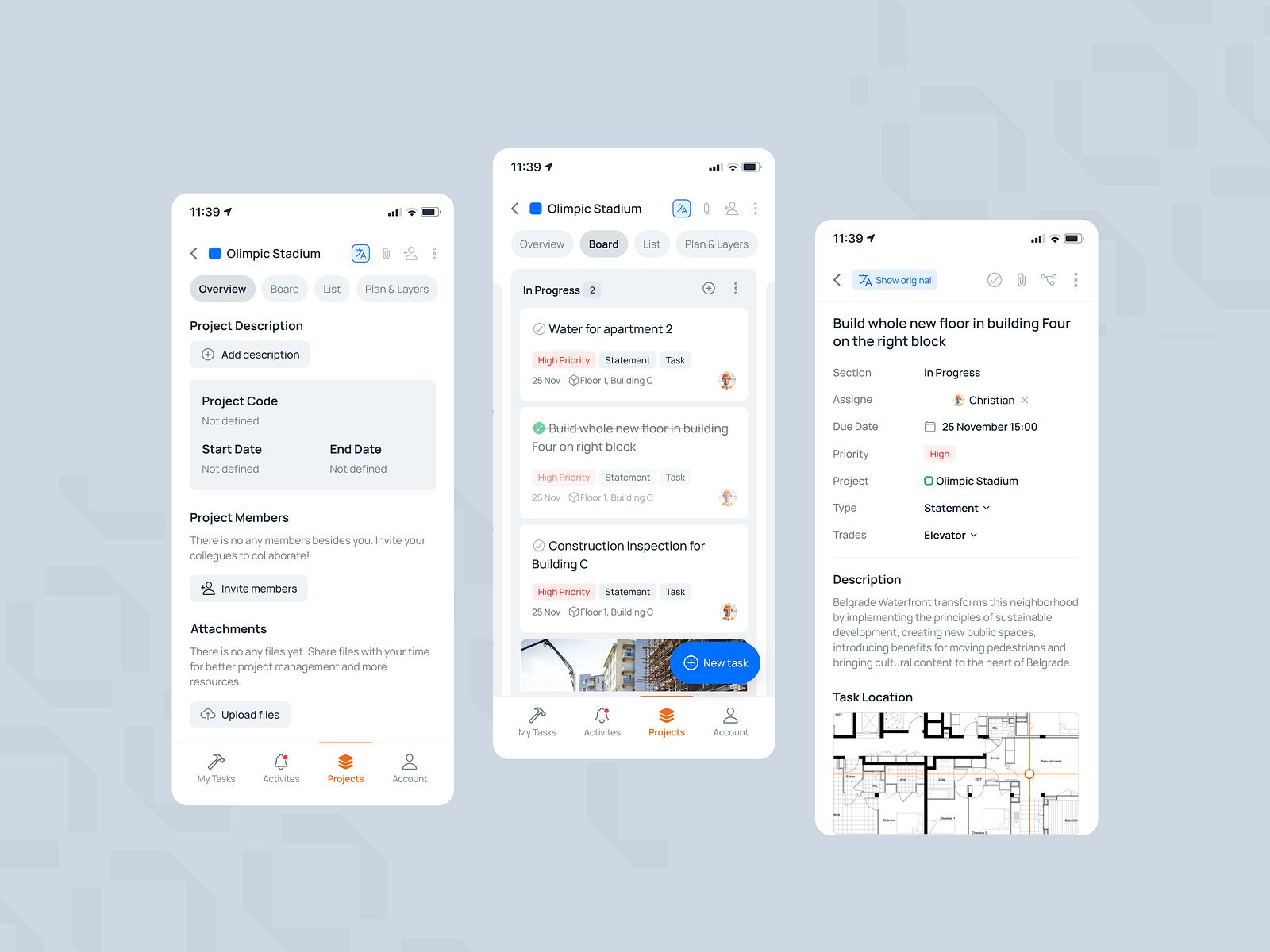 Construction Management Mobile App By Leonardophoenix For Devolfs On Dribbble