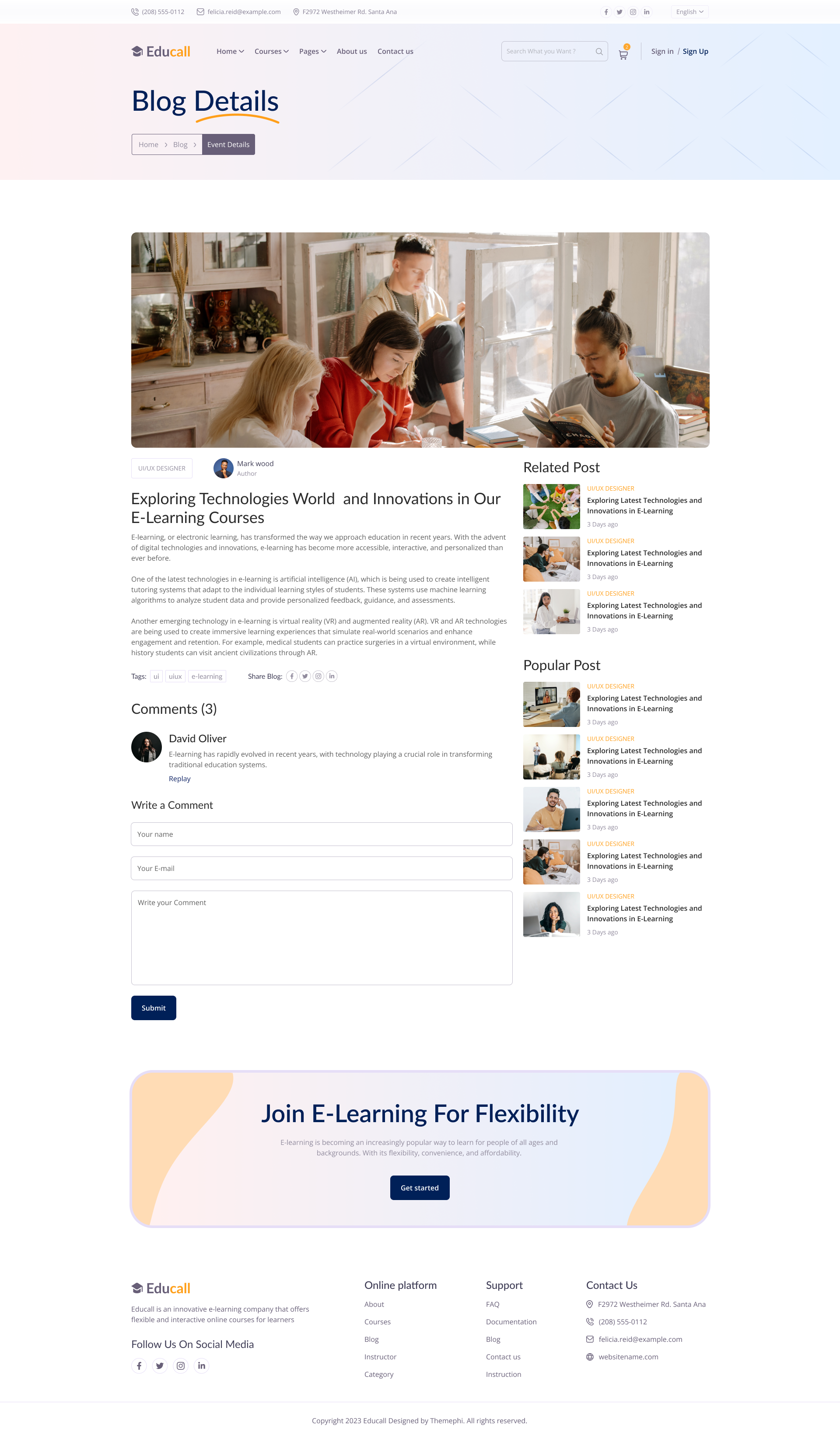 Online Education & Learning Management System Figma Template by Asraful ...