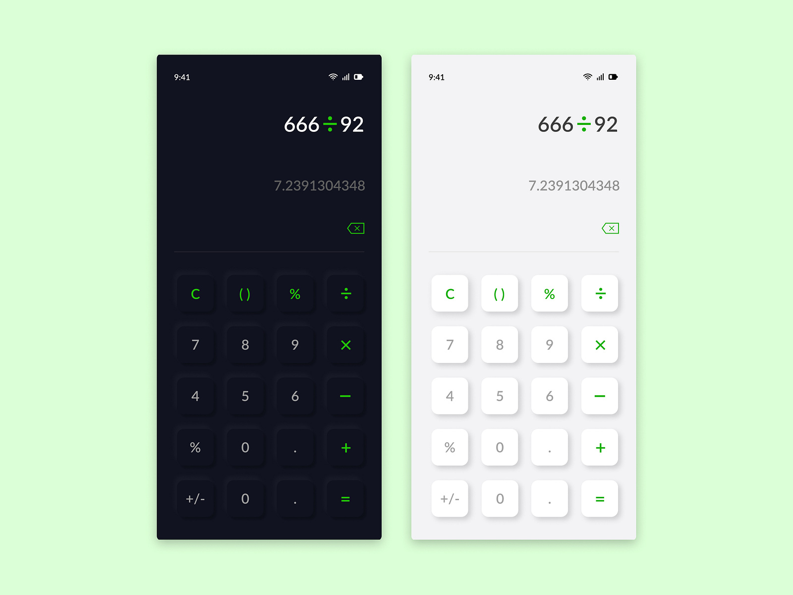 Calculator UI by Prashanthi on Dribbble
