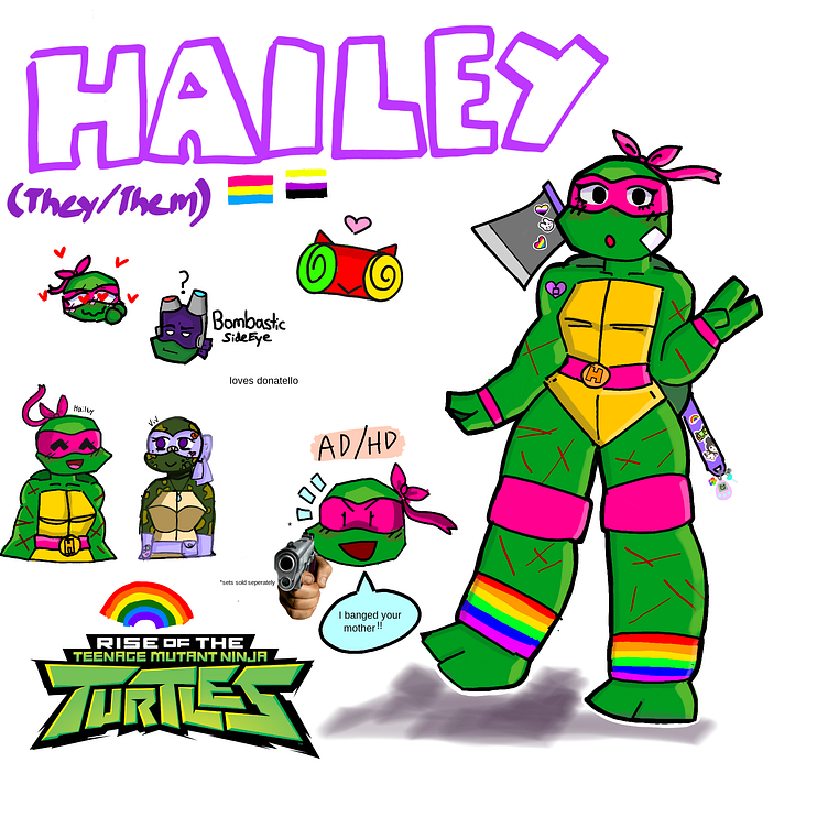 drew my besties tmnt oc @Em0 N3rd by eggo on Dribbble