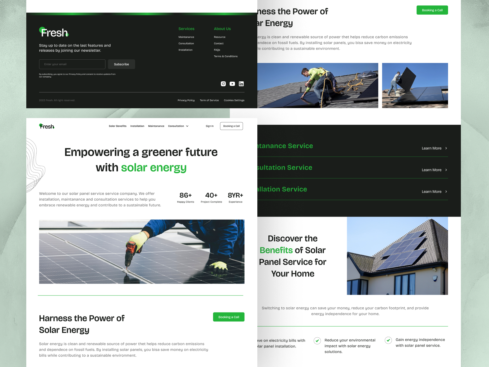 Fresh - Solar Panel Service Landing Page by Muhammad Khozinul Asror on ...