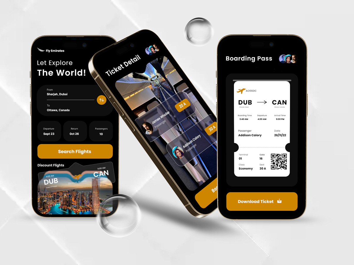 Fly Emirates Mobile App Design by Mahnoor Shafiq on Dribbble