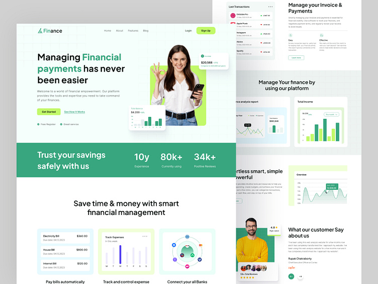 Financial Management Website Design by Rupak Chakraborty on Dribbble