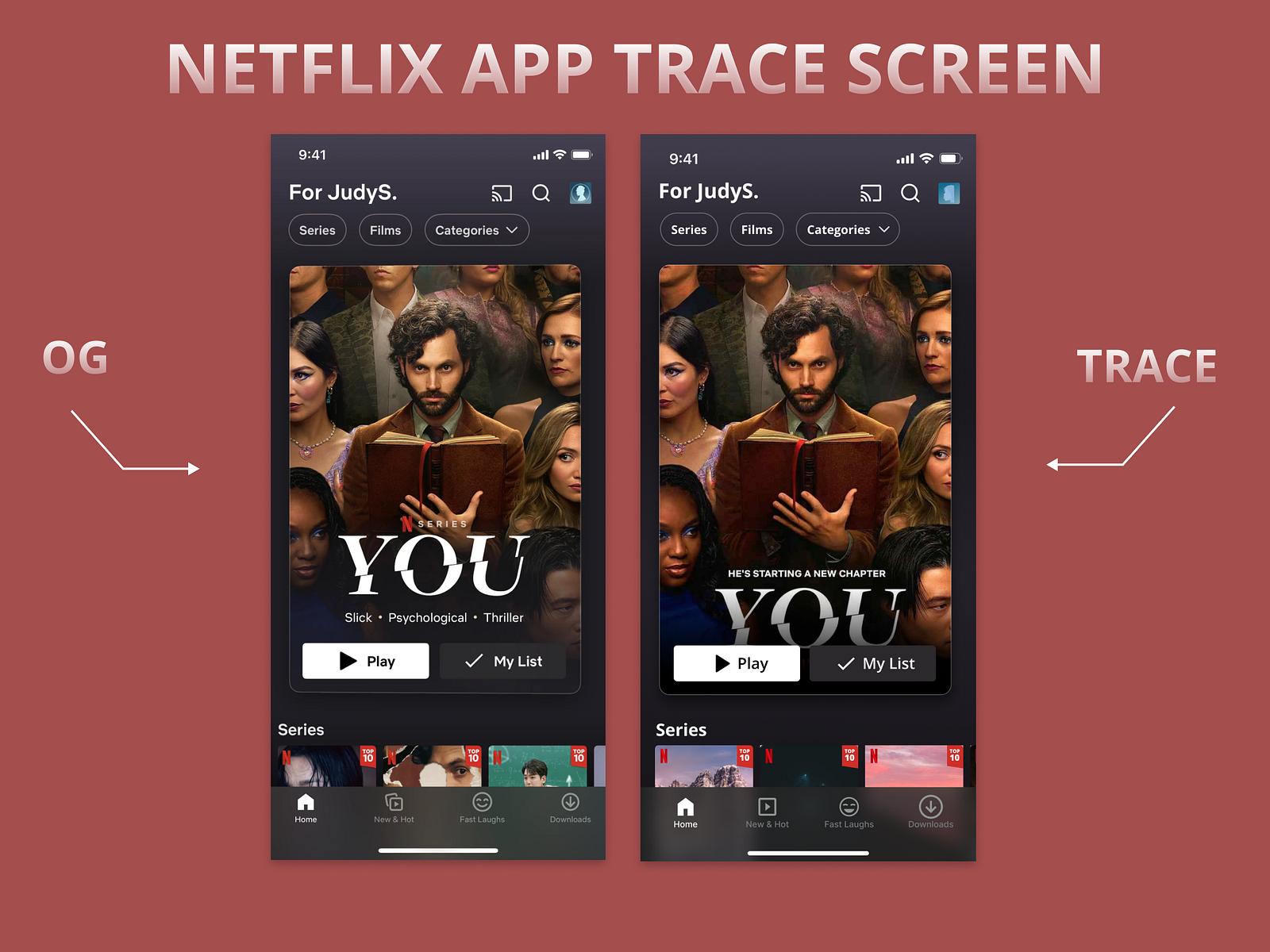NETFLIX IOS APP TRACE SCREEN by Bhuvardhena on Dribbble