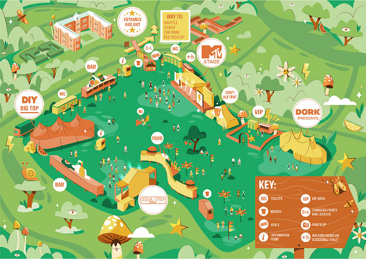 Festival Map by Daisy Ness on Dribbble