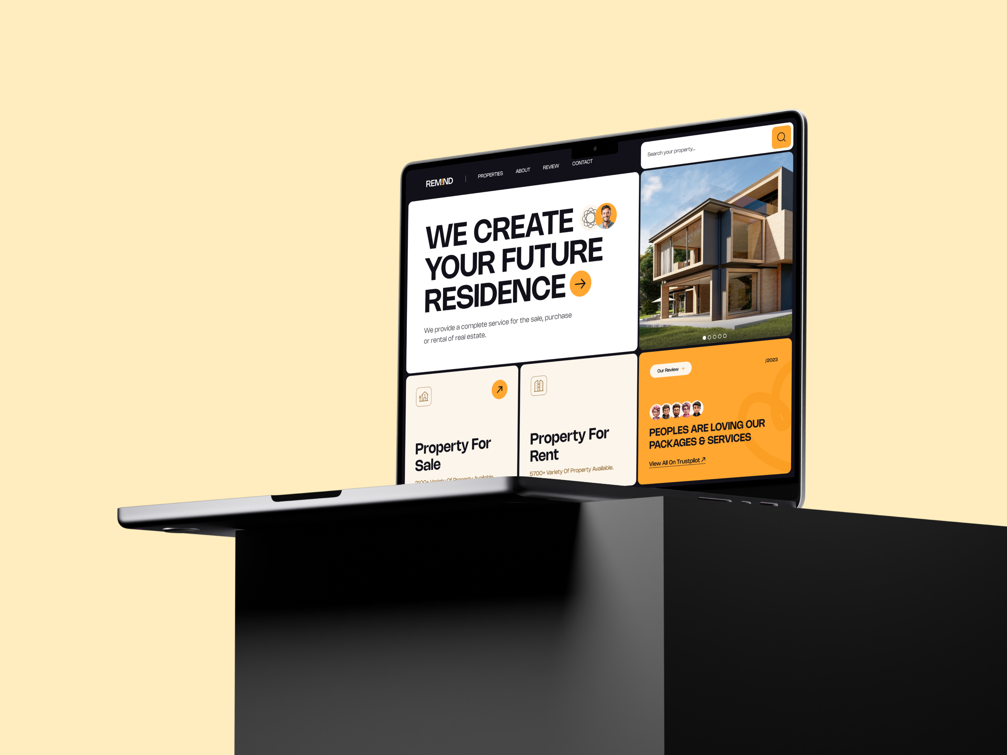 Real Estate Web Header v2 by Remind Creative on Dribbble