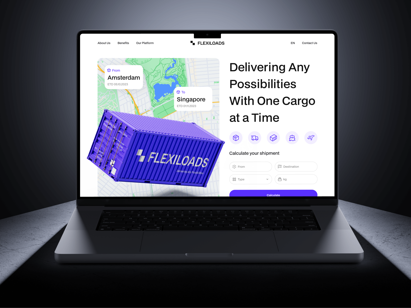 FlexiLoads - Cargo Shipping Landing Page 🚚 by Repan 🍋 on Dribbble