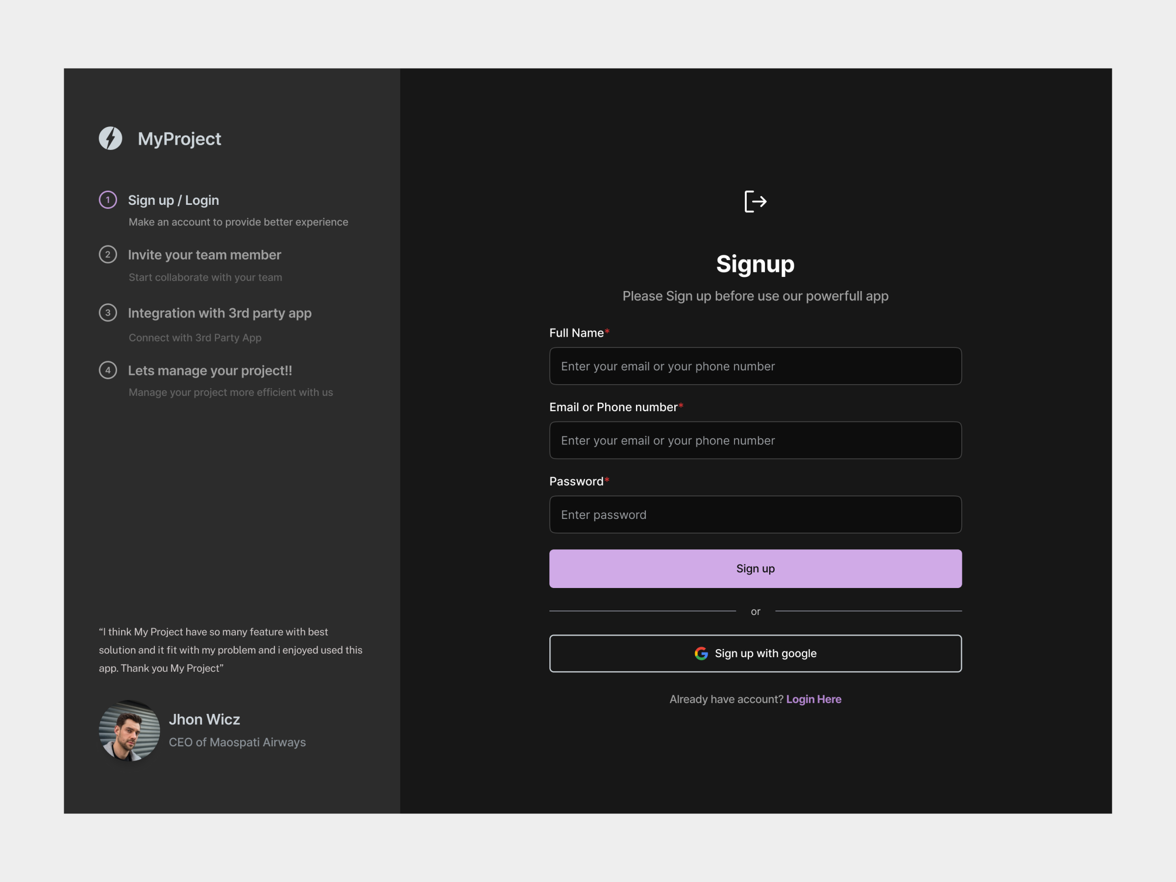 My Project - Login Page Dark Mode by Hisyam Hawari for Matriks Studio ...
