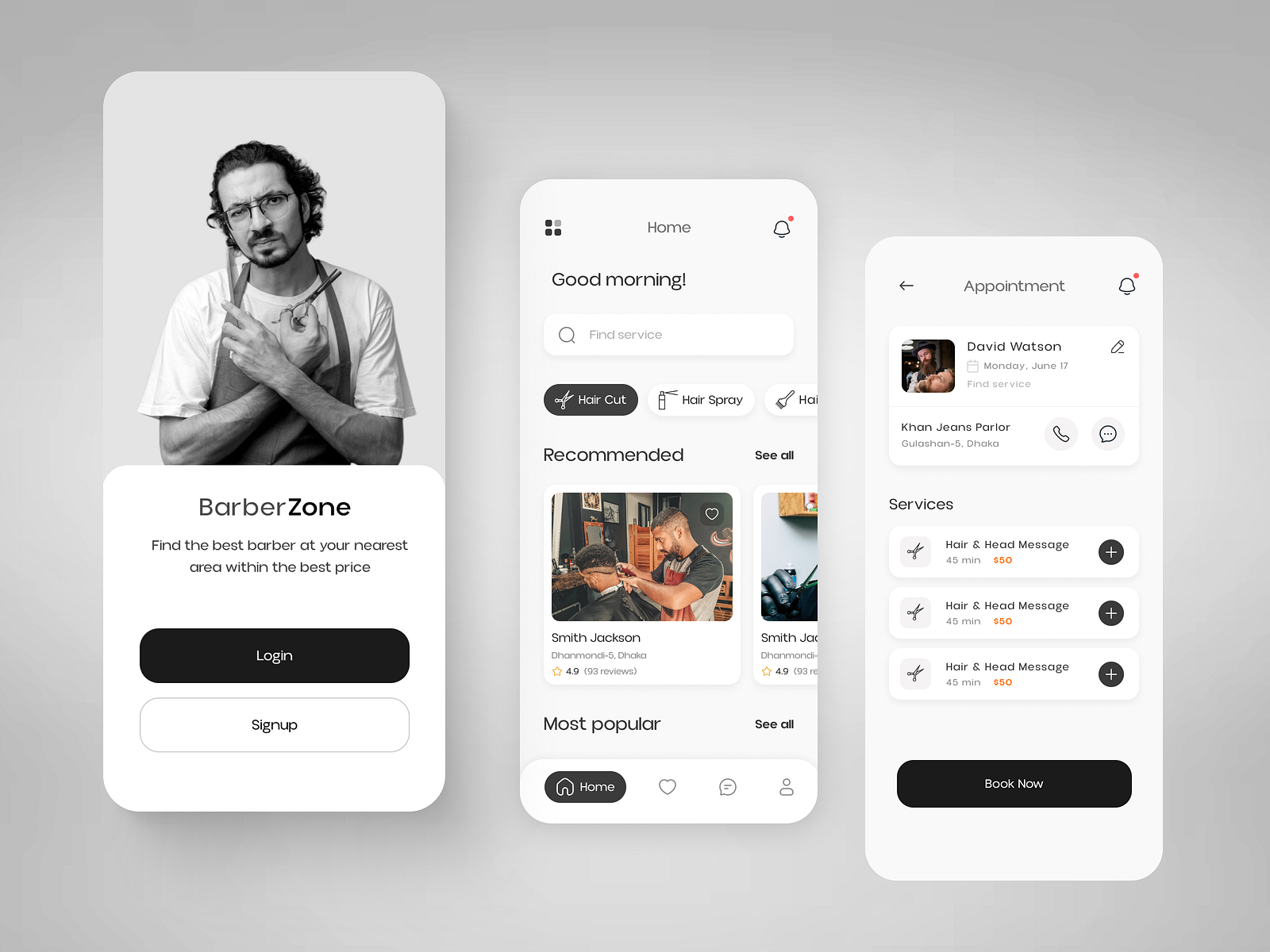 Saloon App Design by Abdul Al Mamun on Dribbble