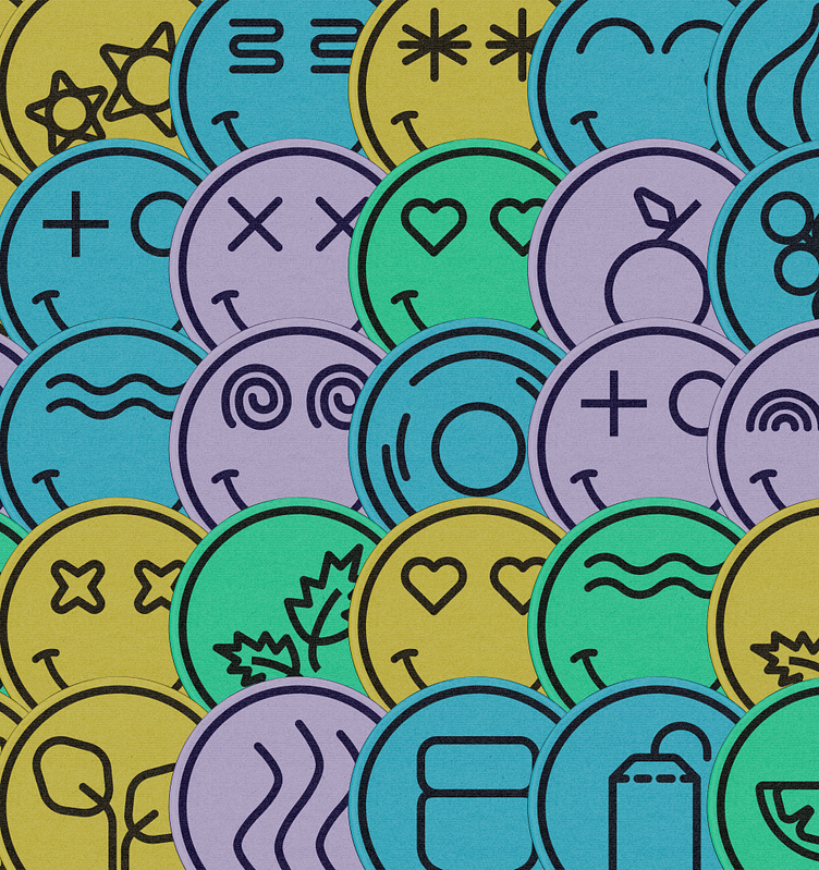 Smiley as Illustrative style by Sasha G on Dribbble