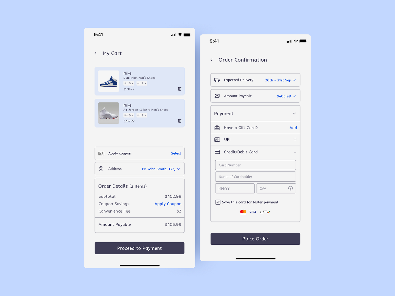 Checkout Page For A Shopping App By Barnika Paul On Dribbble