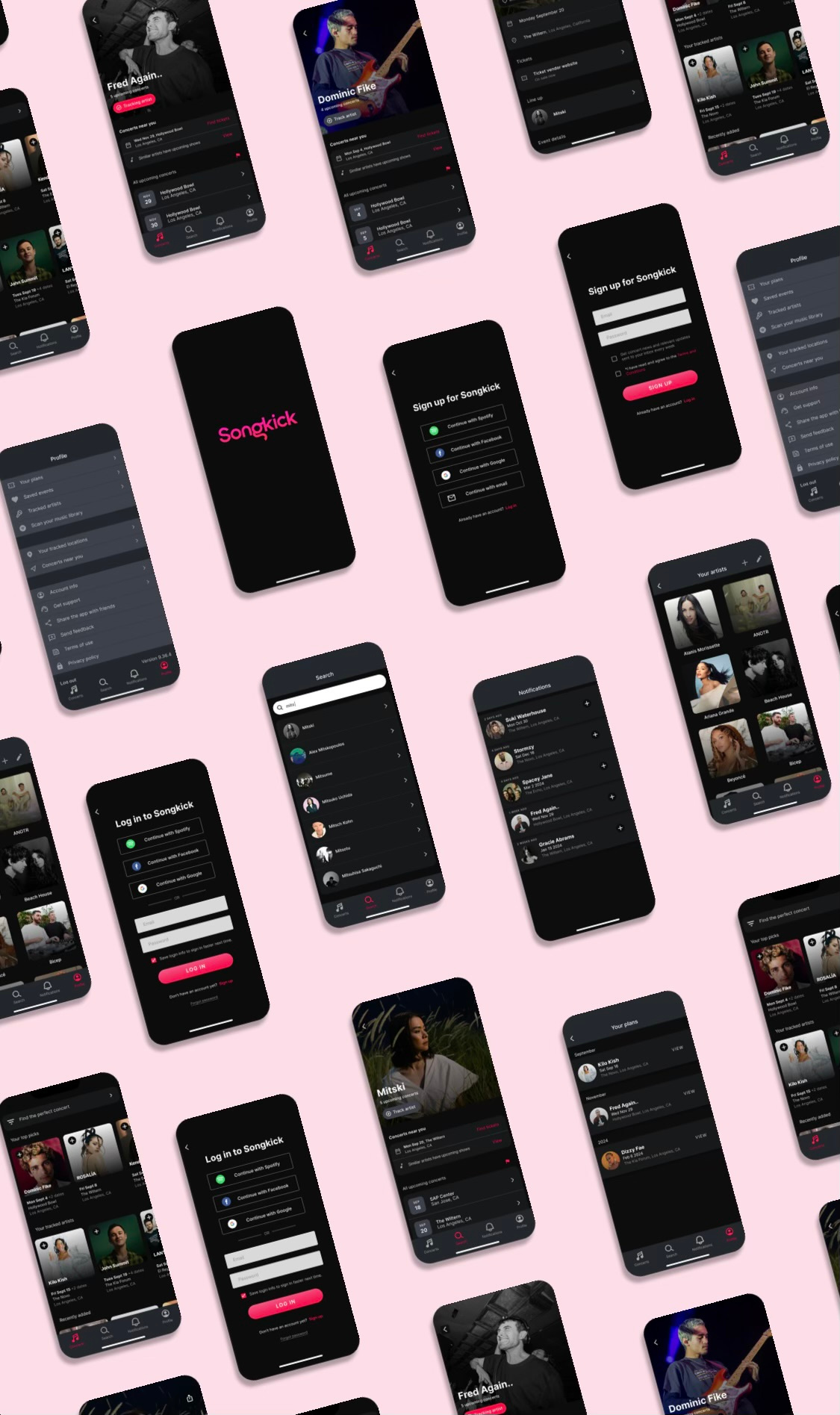 Mobile Redesign: Songkick by Annie Koop on Dribbble