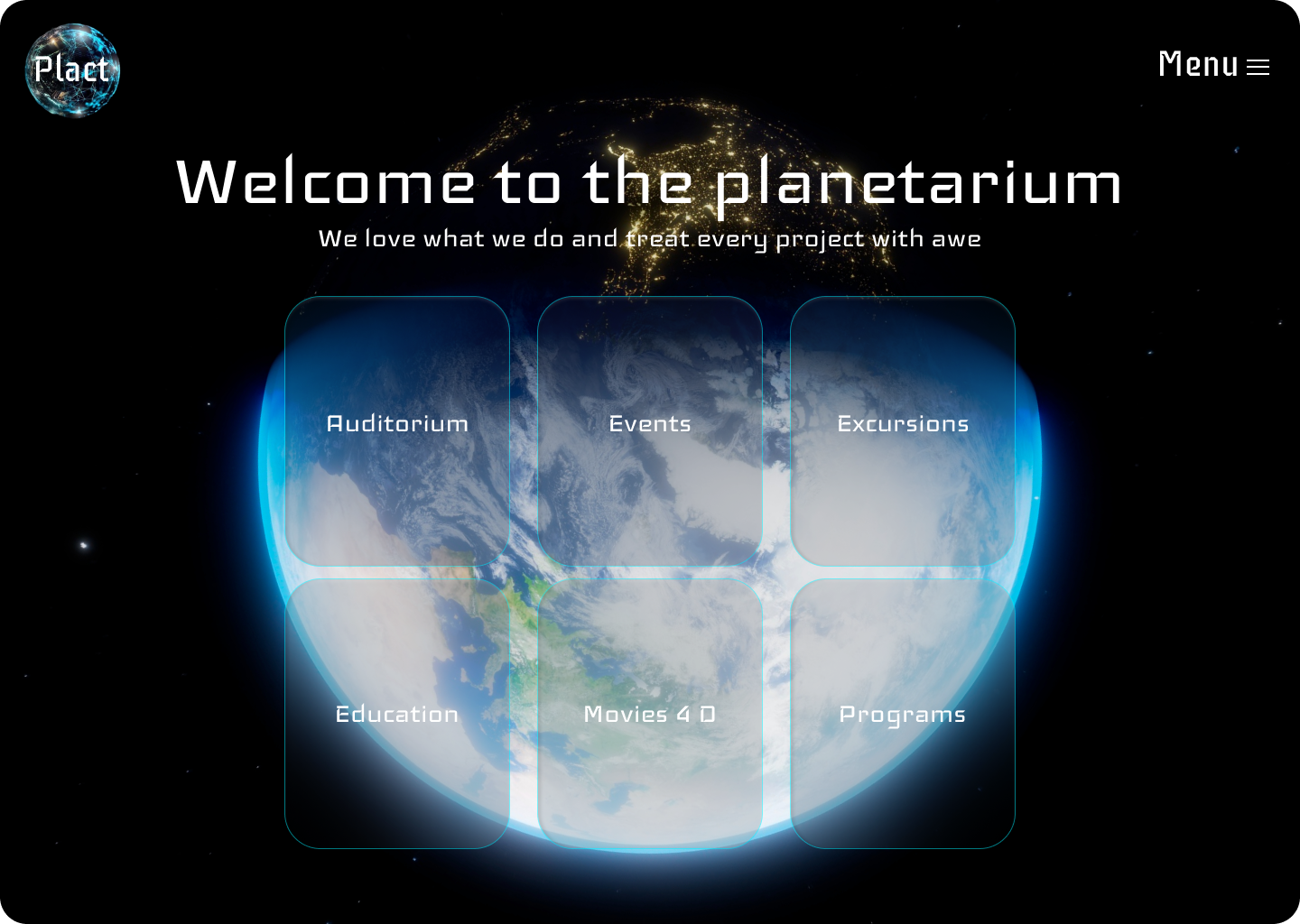 Animated layout design by planetarium by Владислав on Dribbble